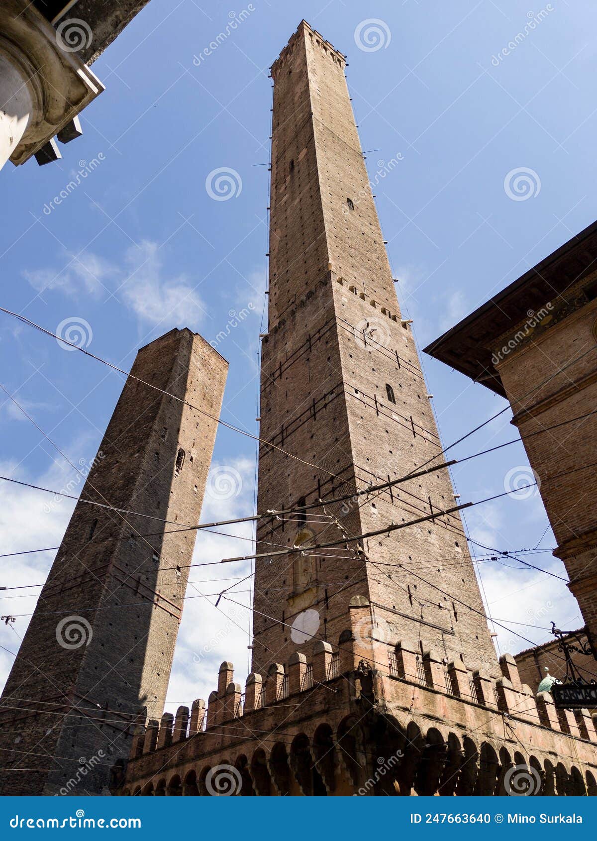Two Towers of Bologna Le Due Torri Which are Leaning Stock Photo ...
