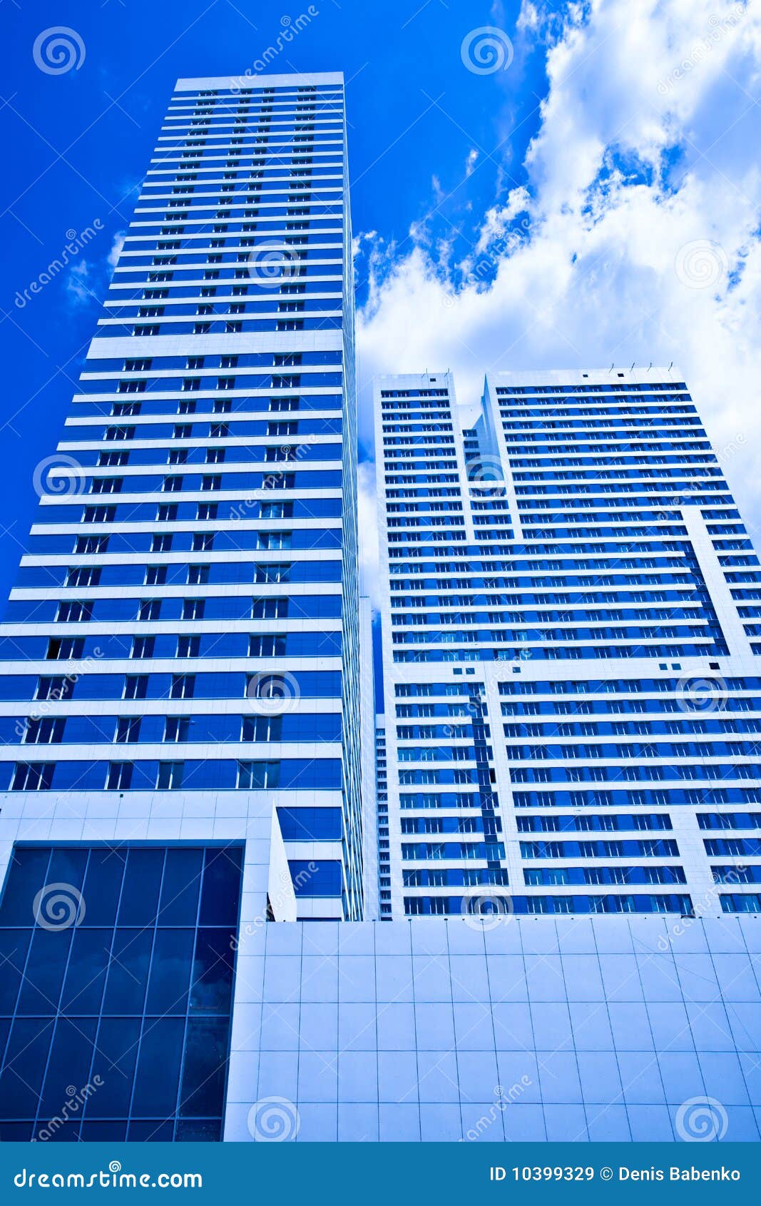 Two Towers of Dwelling House Stock Image - Image of building, glass ...