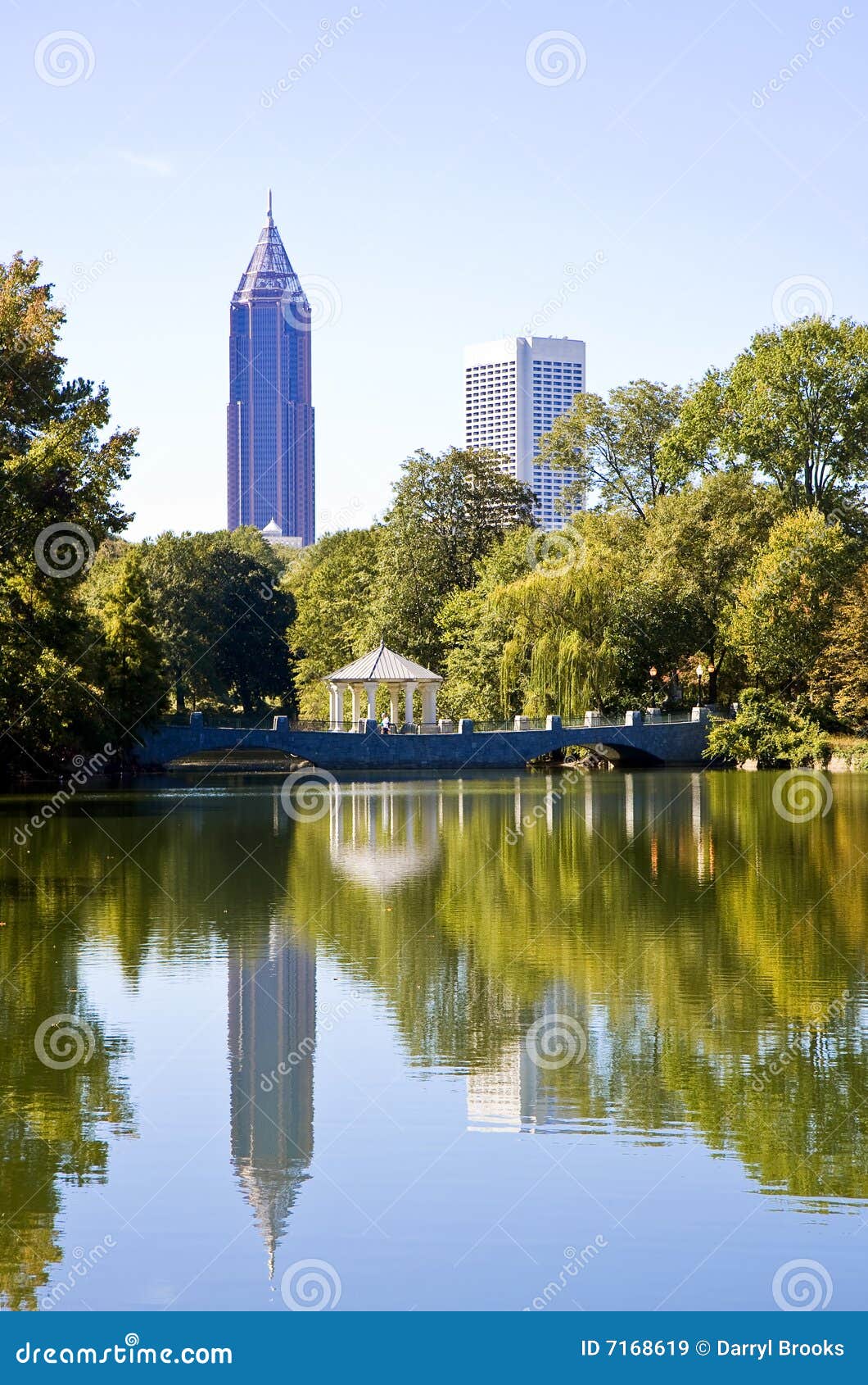 Two Towers in Lake stock image. Image of calm, skyline - 7168619