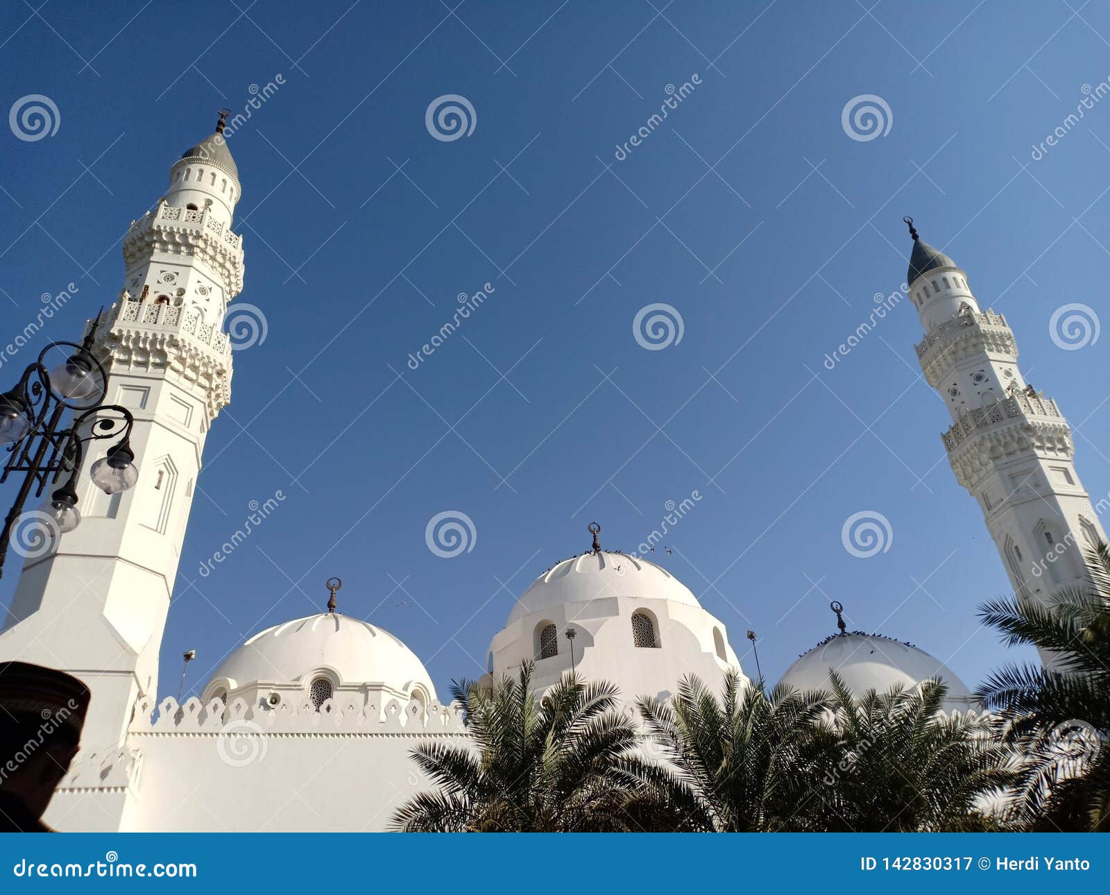 Two towers of the mosque stock image. Image of architecture - 142830317
