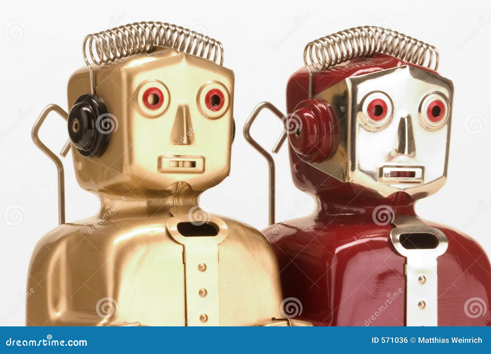 Two toy robots stock photo. Image of toys, robots, retro - 571036