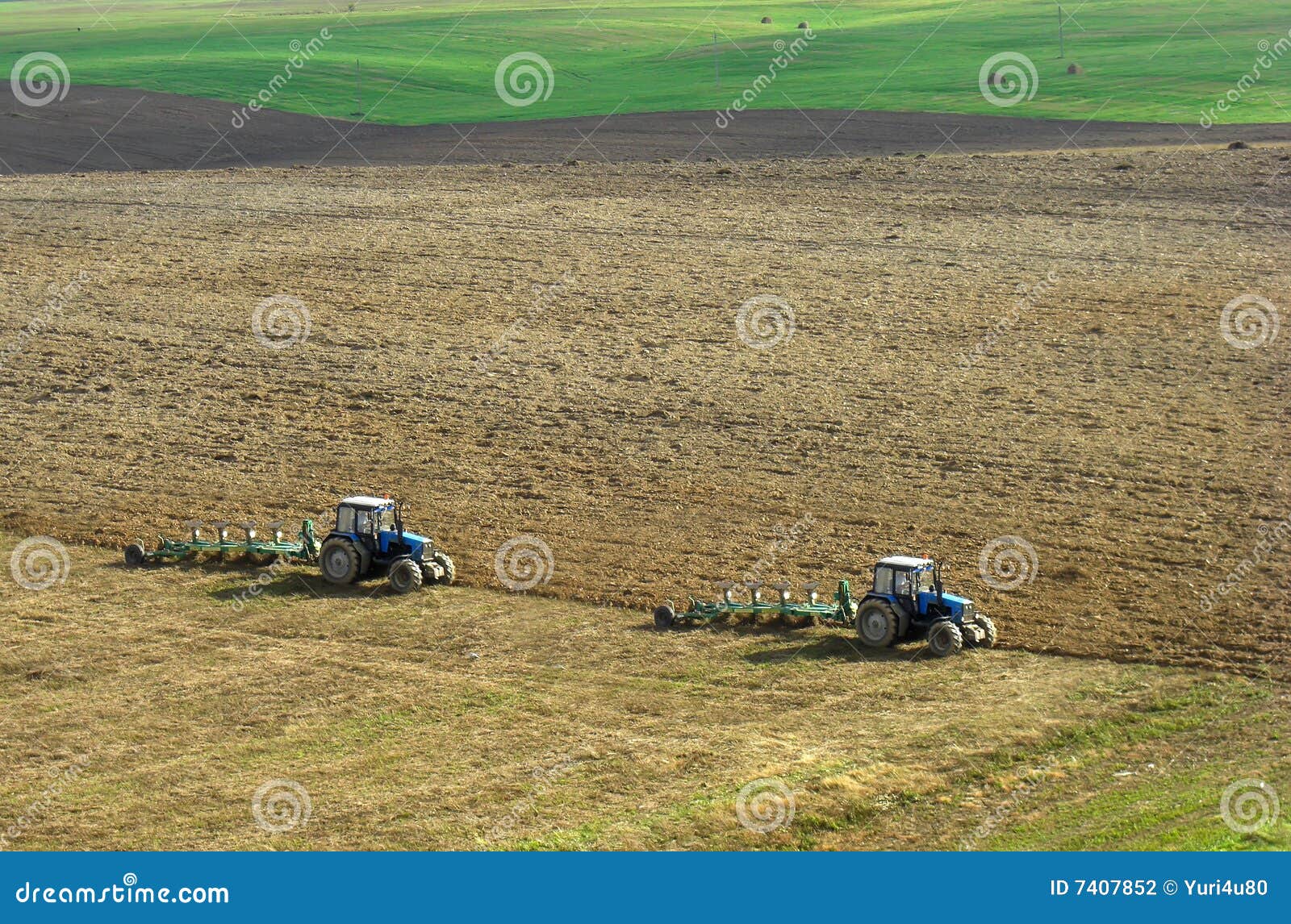 Two tractors stock photo. Image of cultivated, agriculture - 7407852