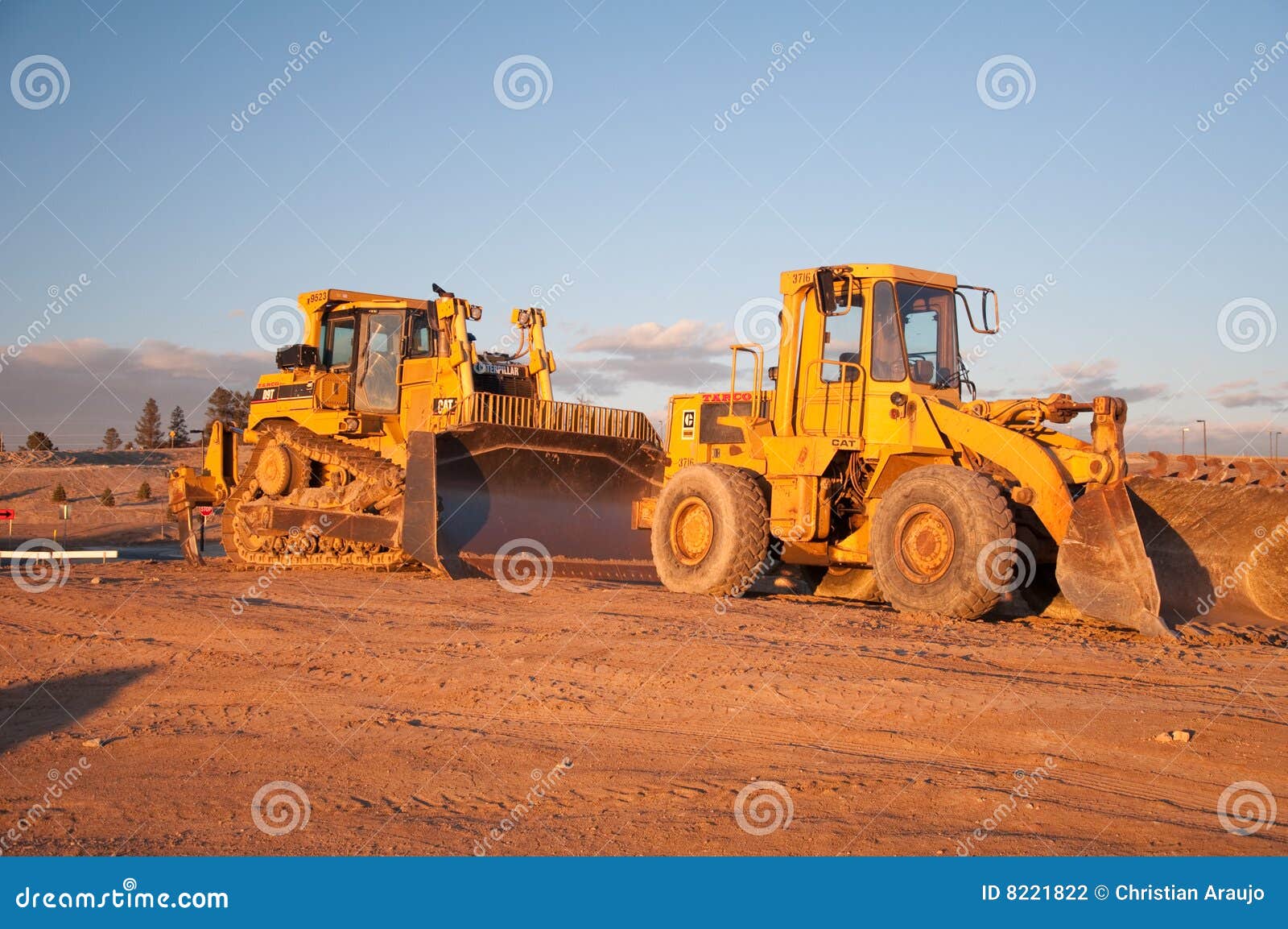 Two Tractors stock photo. Image of move, country, building - 8221822