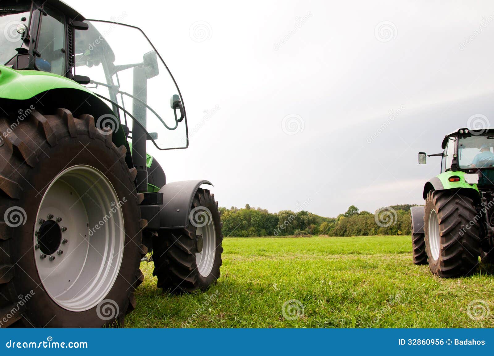 Two tractors stock photo. Image of scenics, agricultural - 32860956