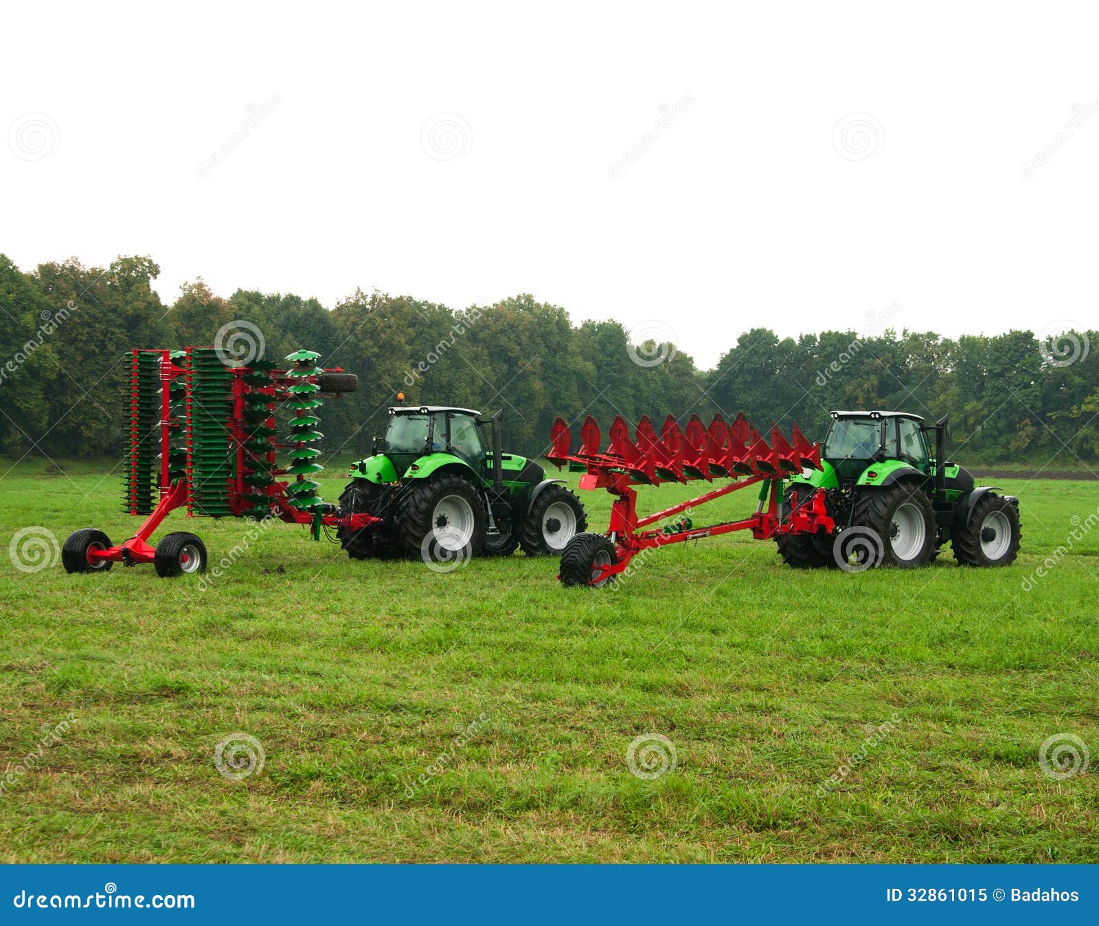 Two tractors stock image. Image of country, plows, activity - 32861015