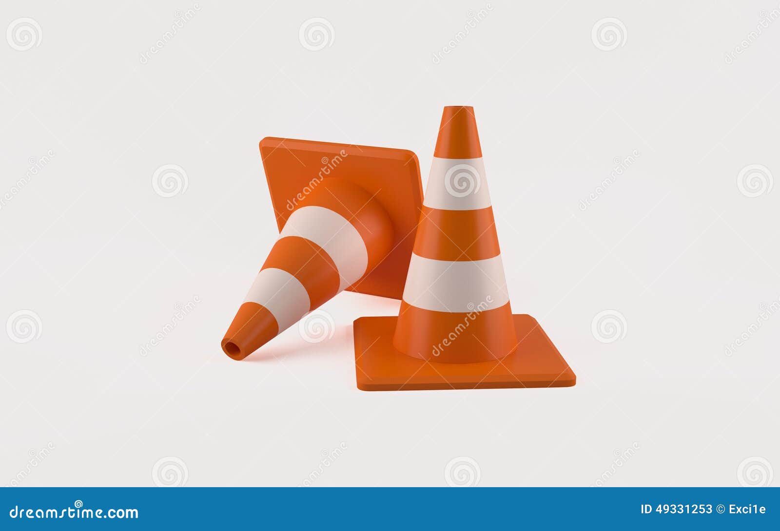 Two traffic cones stock illustration. Illustration of safe - 49331253