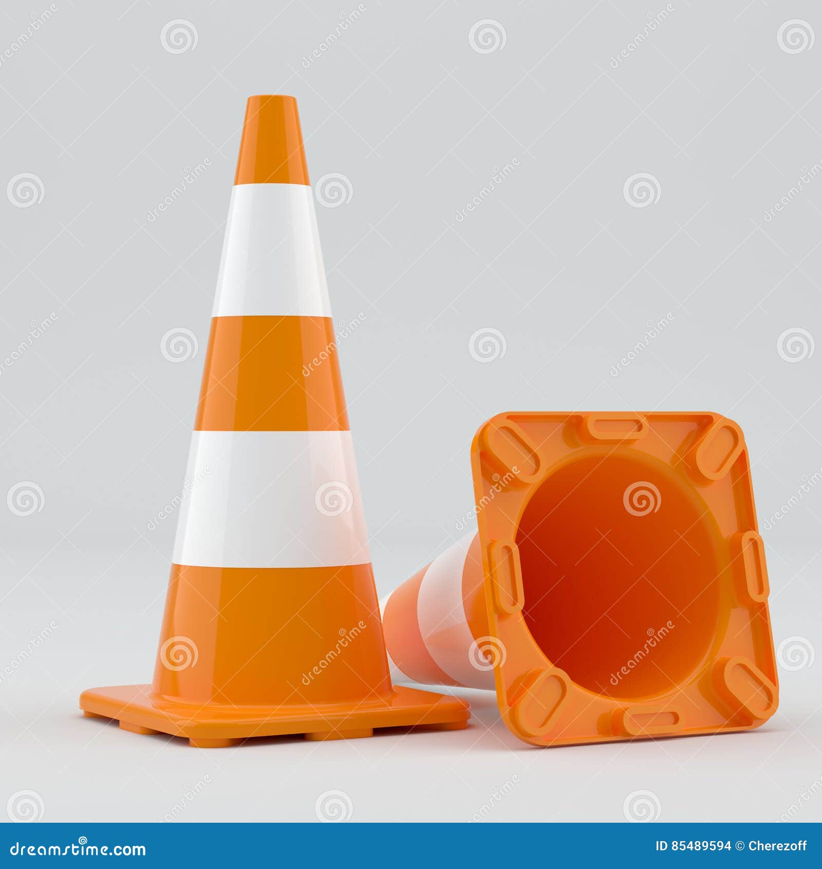 Two traffic cones stock photo. Image of accident, caution - 85489594