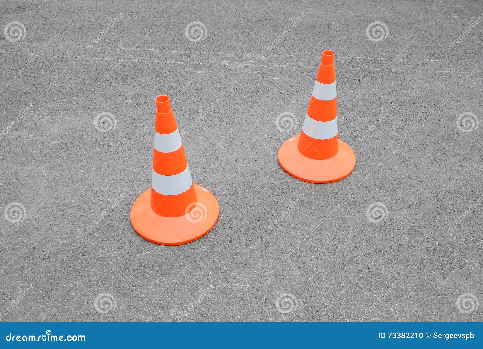 Two traffic cones stock photo. Image of warning, symbol - 73382210