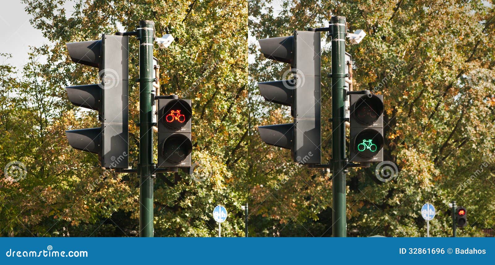Two traffic lights stock photo. Image of direction, road - 32861696
