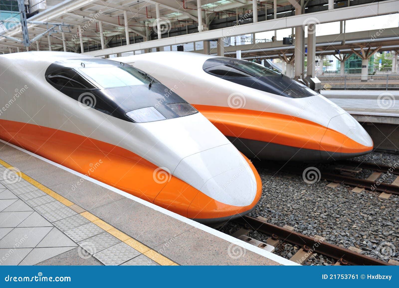 Two train stock image. Image of speed, rails, commuting - 21753761
