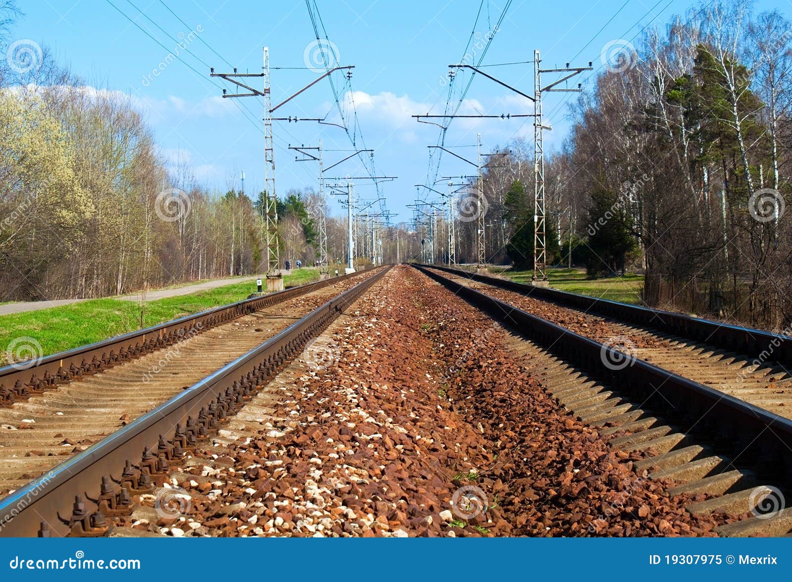 Two train lines stock image. Image of future, railway - 19307975