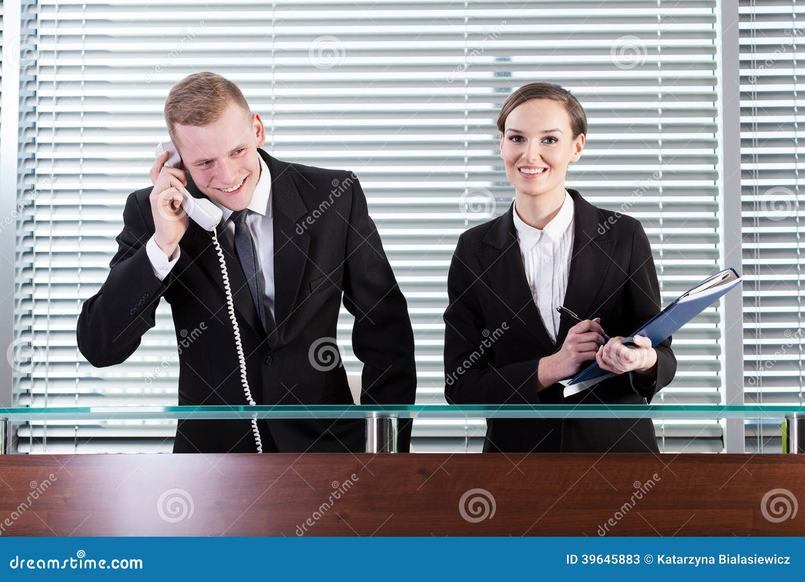 Two trainees at office stock image. Image of attractive - 39645883
