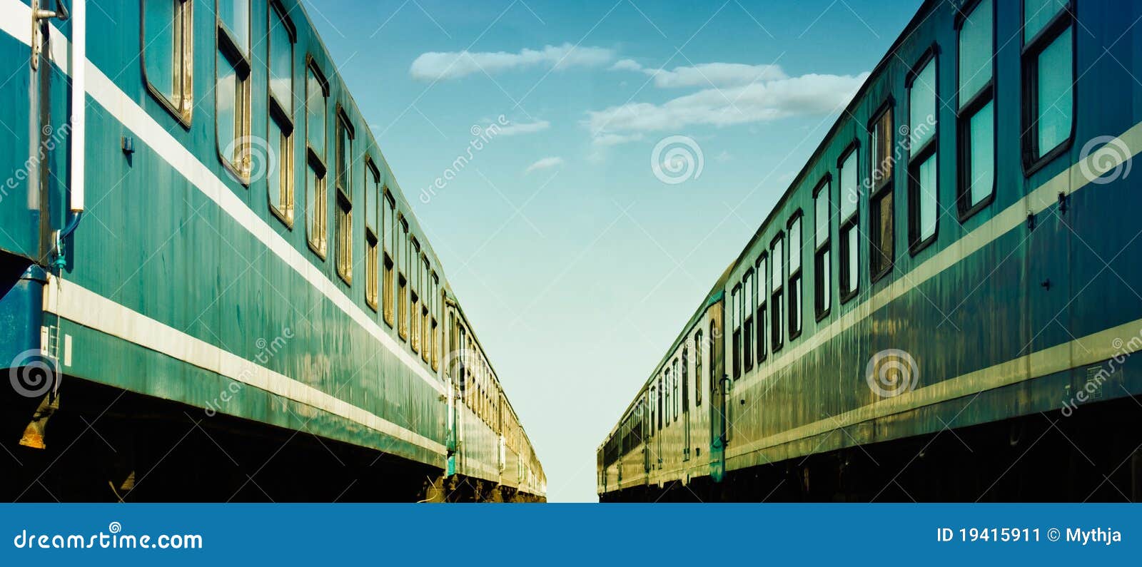 Two trains stock image. Image of abstract, crowded, commuting - 19415911