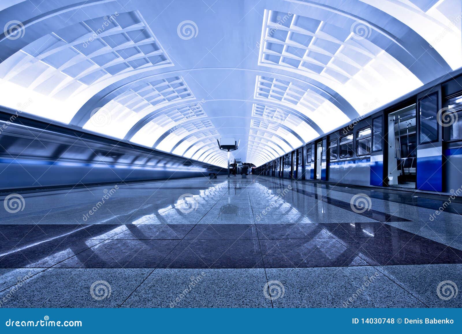 Two trains on platform stock photo. Image of moving, arrival - 14030748