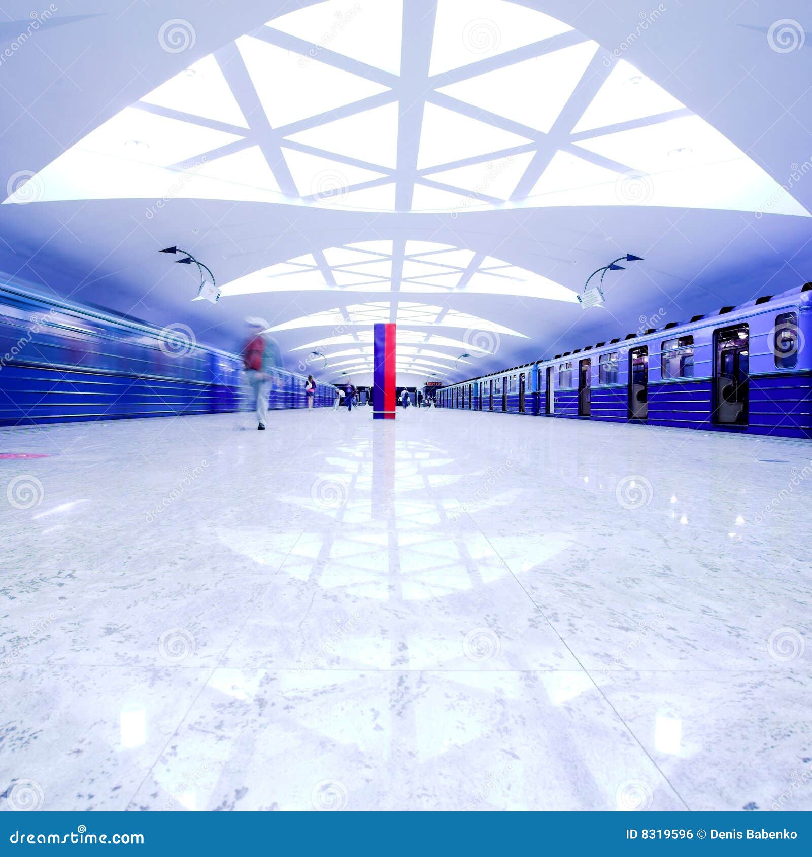 Two trains on platform stock photo. Image of metro, line - 8319596