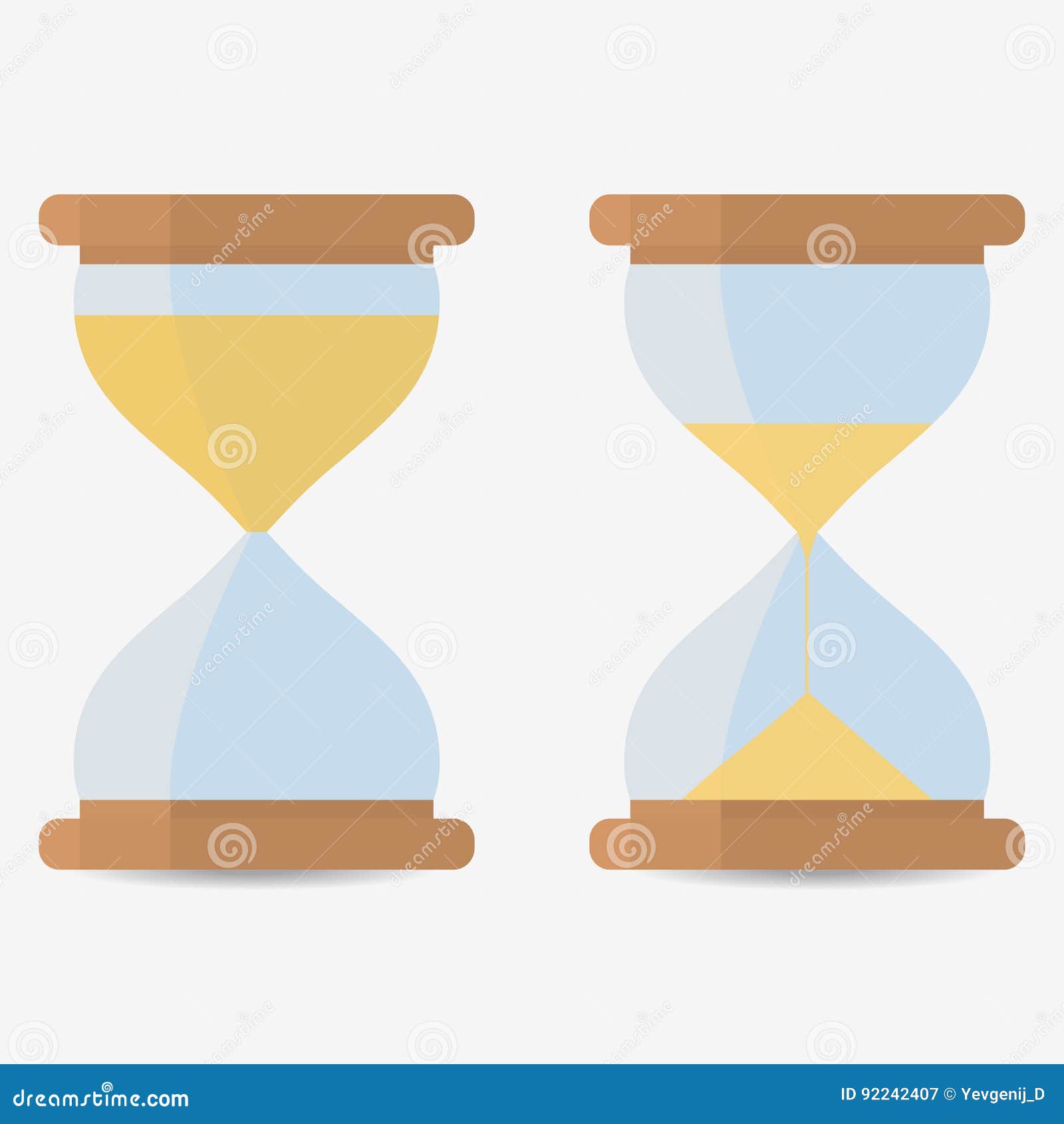 Transparent Sandglass Vector Cartoon Illustration. | CartoonDealer.com ...