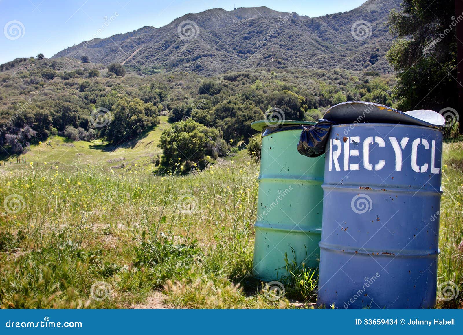 Two Trash Cans stock photo. Image of collection, responsibility - 33659434