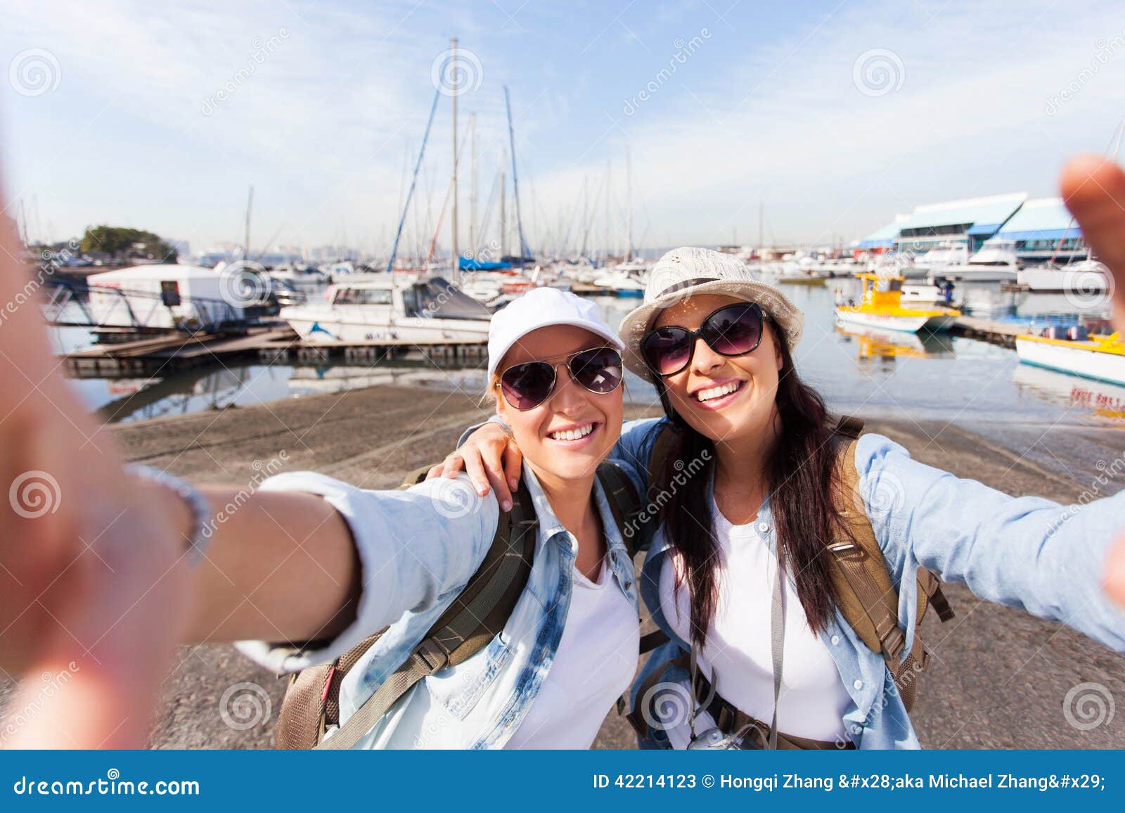 Two travellers selfie stock image. Image of girls, destination - 42214123