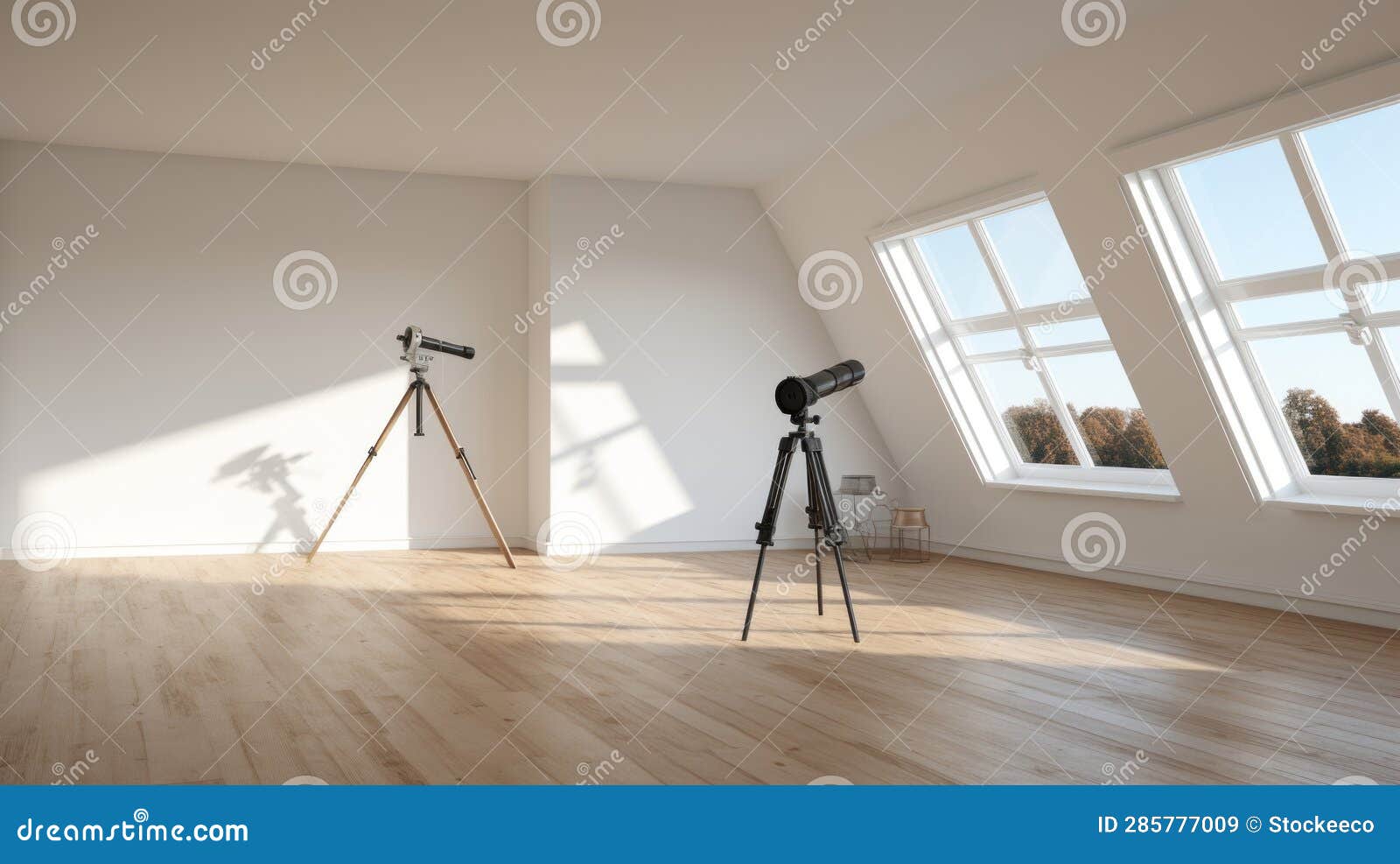 Stargazing Tripods: Realistic Hyperrealism Photography of an Empty Room ...