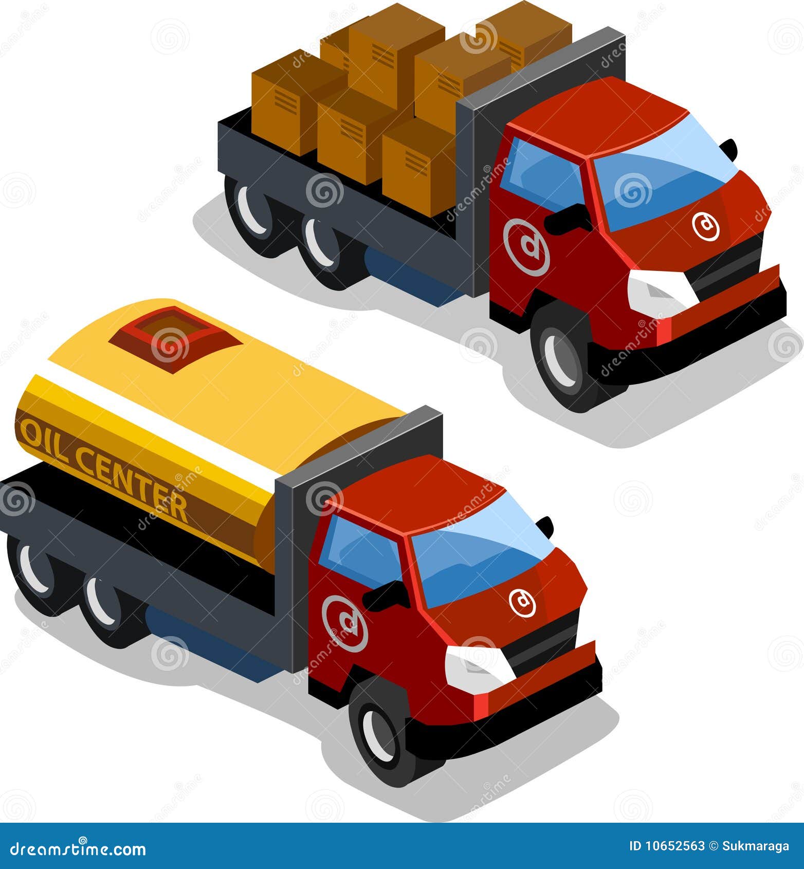 Two trucks stock illustration. Illustration of work, board - 10652563