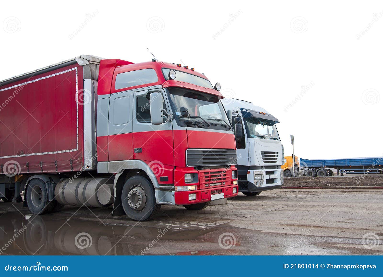 Two trucks stock photo. Image of trees, distance, forest - 21801014