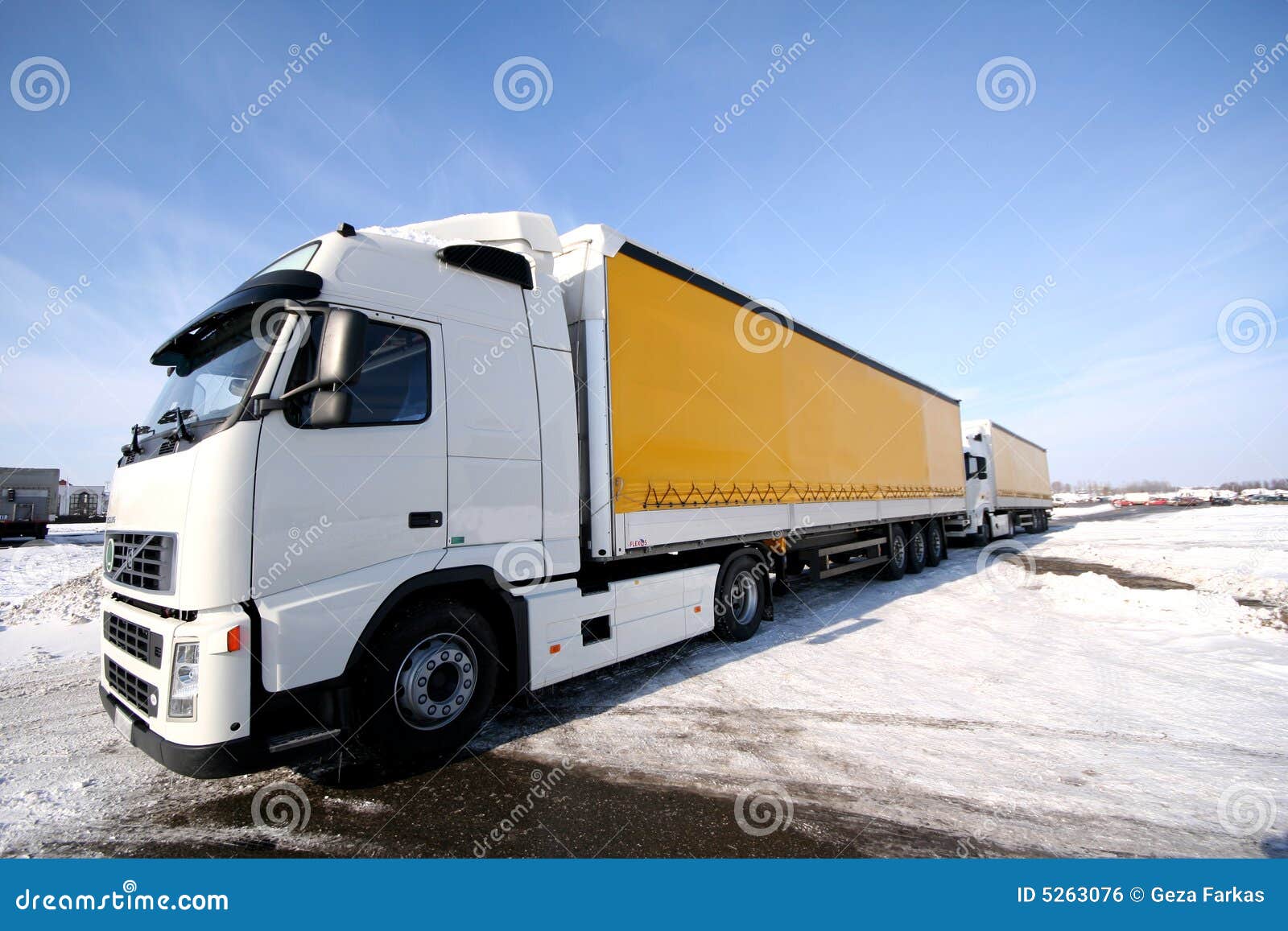 Two trucks stock photo. Image of courier, driver, industry - 5263076