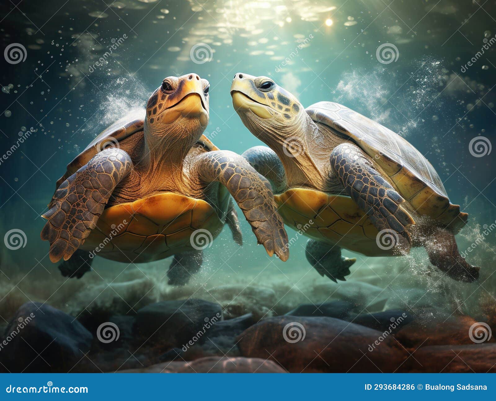 Two turtles stock illustration. Illustration of generative - 293684286