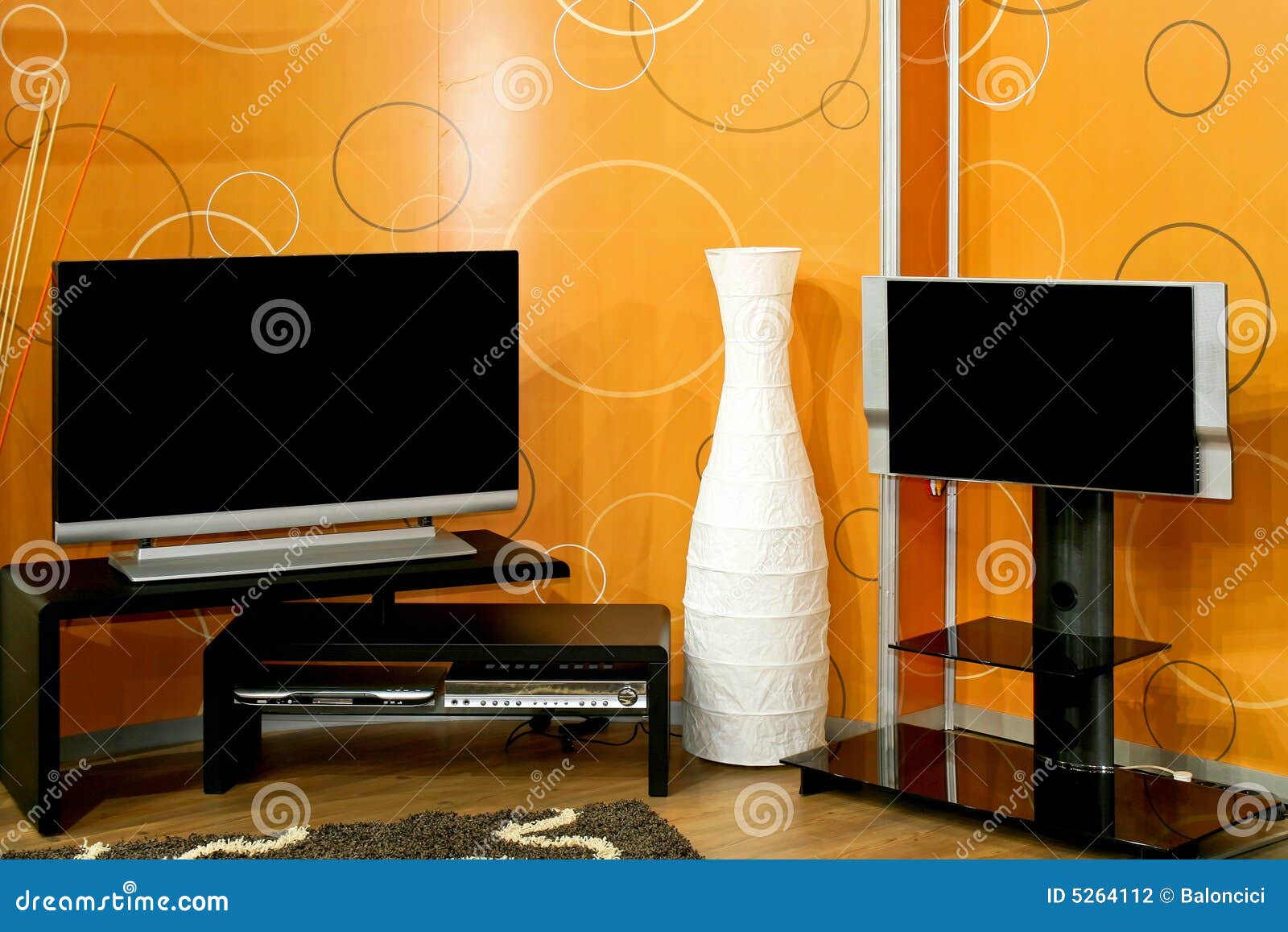 Two TVs stock photo. Image of channel, entertainment, shelf - 5264112