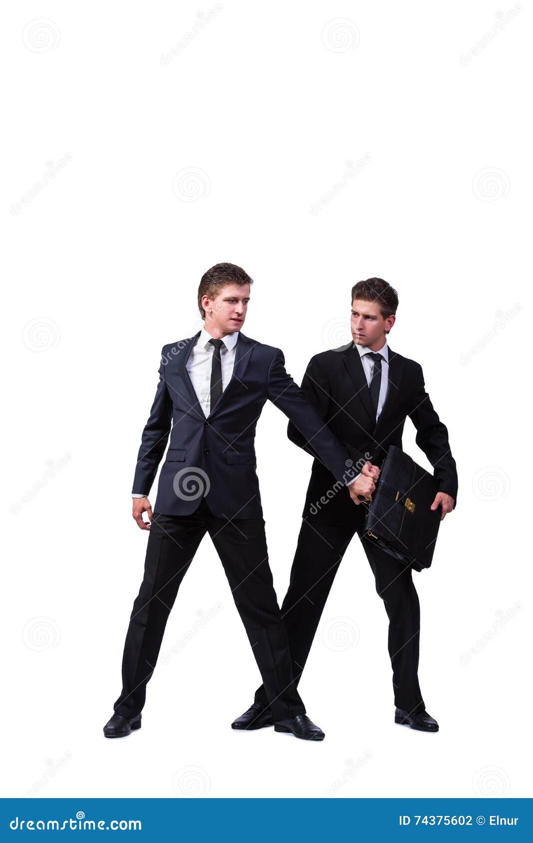 The Two Twins Businessmen Arguing with Each Other Isolated on White ...