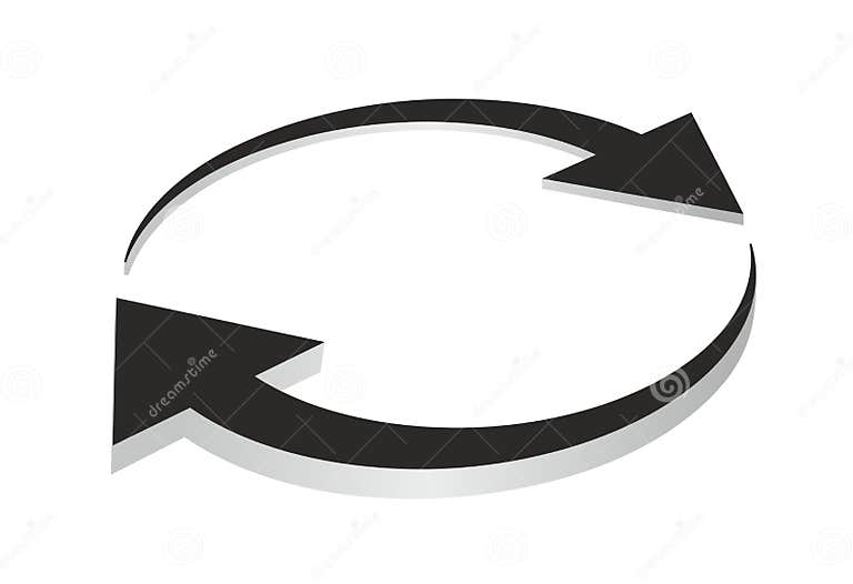 Two twisting arrows stock illustration. Illustration of abstract - 91924205