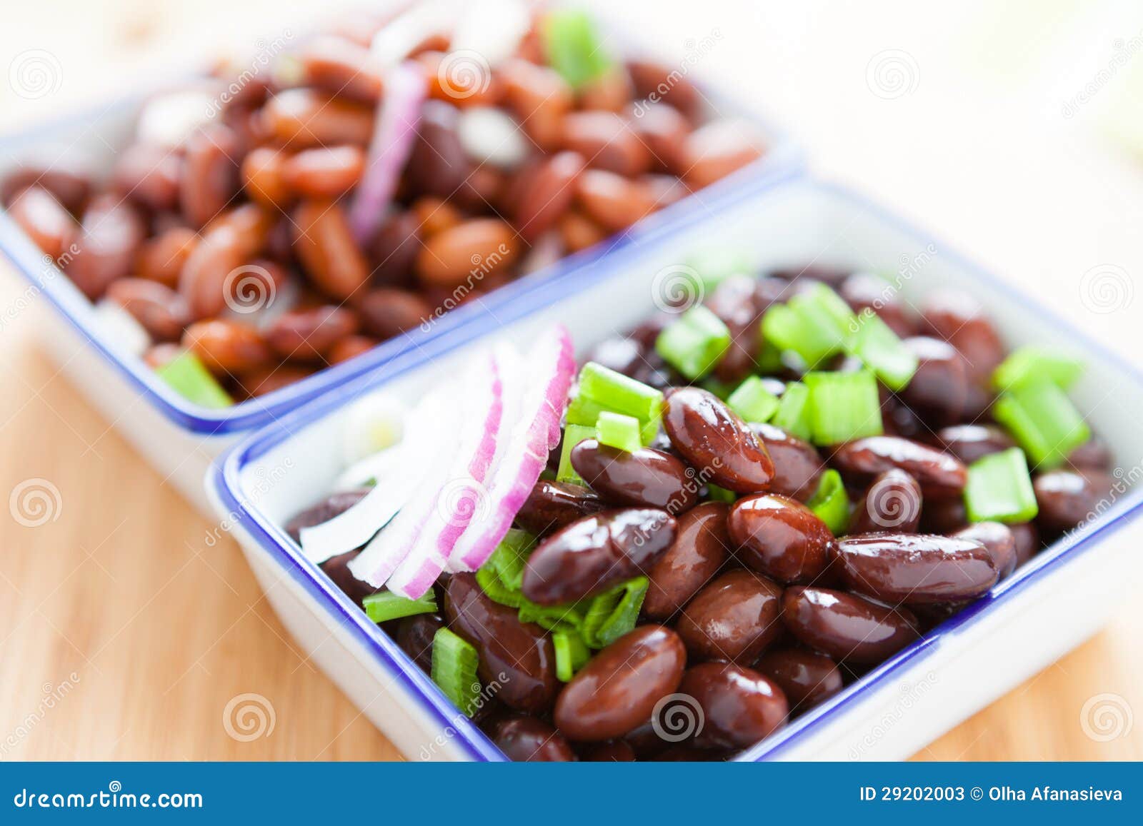 Two types of cooked beans stock image. Image of close - 29202003