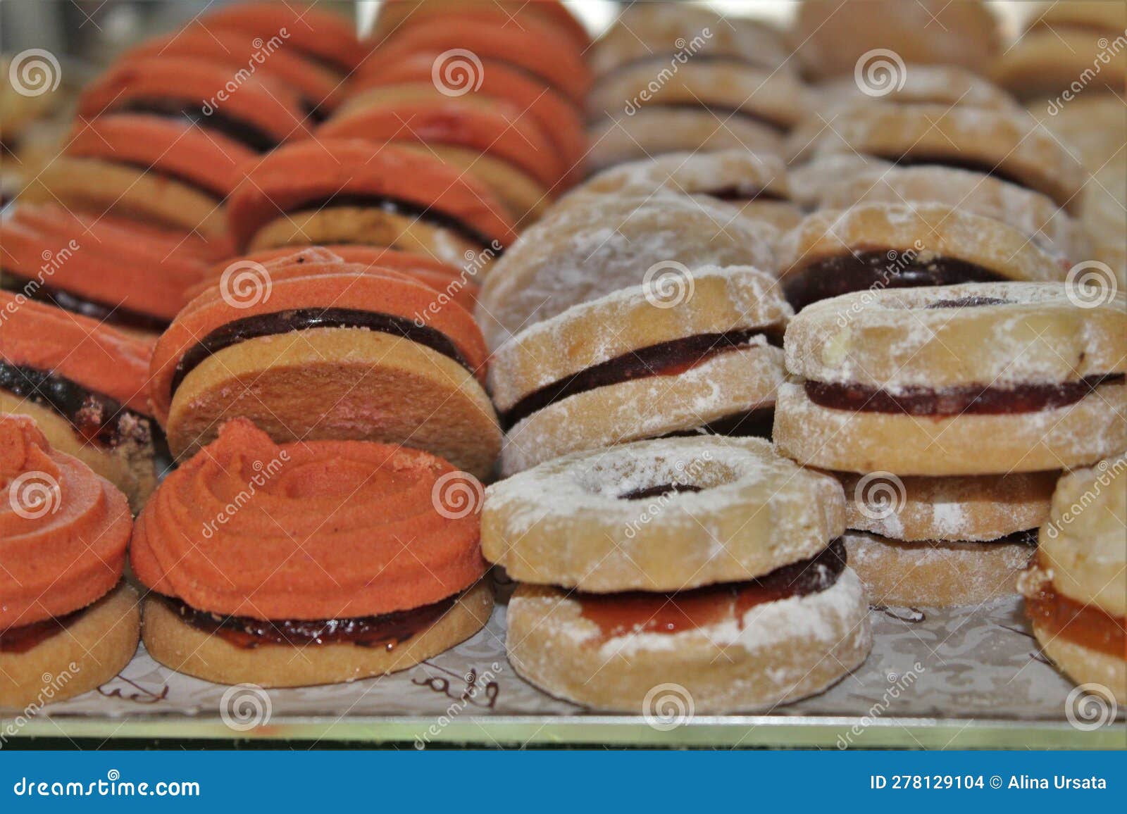 Biscuits with jam stock photo. Image of produce, meat - 278129104