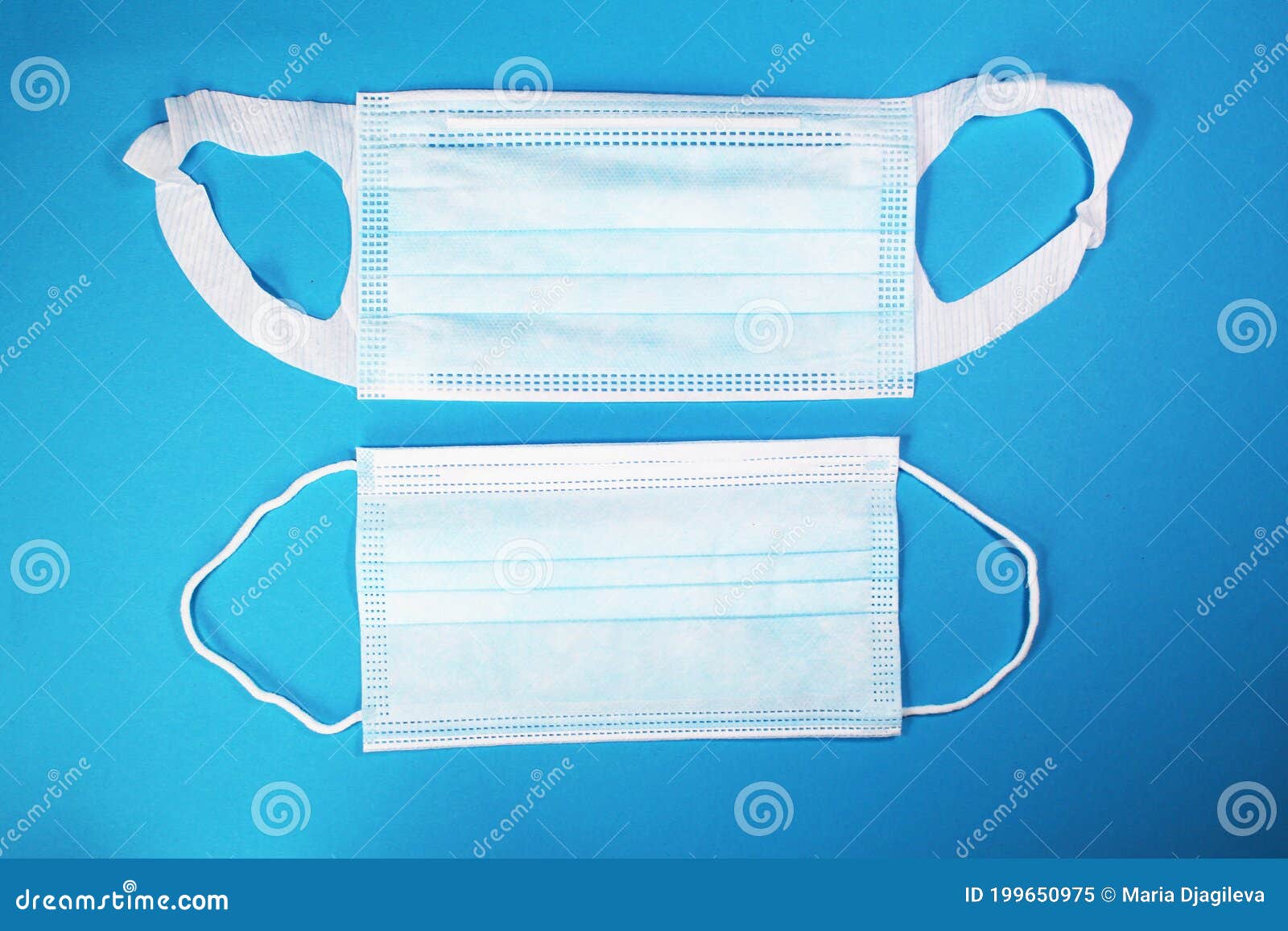 Two Types of Disposable Masks. Stock Image - Image of virus, blue ...