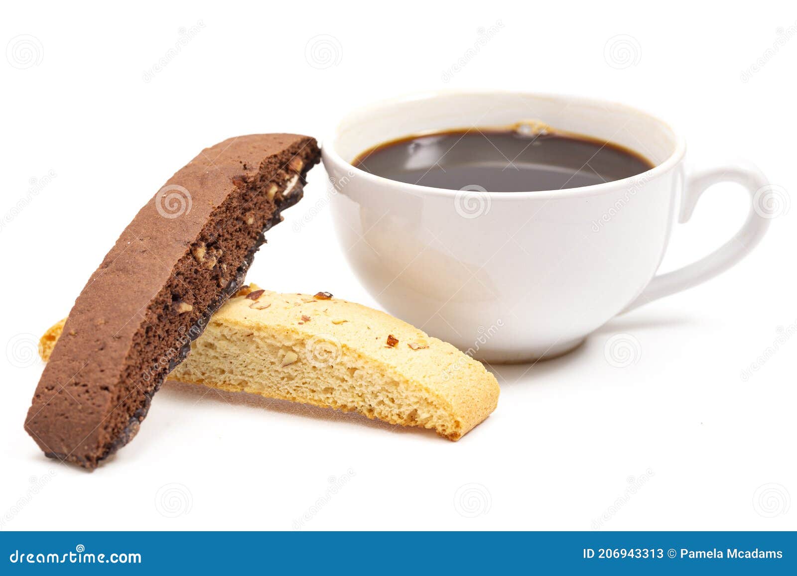 Two Types of Gourmet Biscotti on a White Background Stock Image - Image ...
