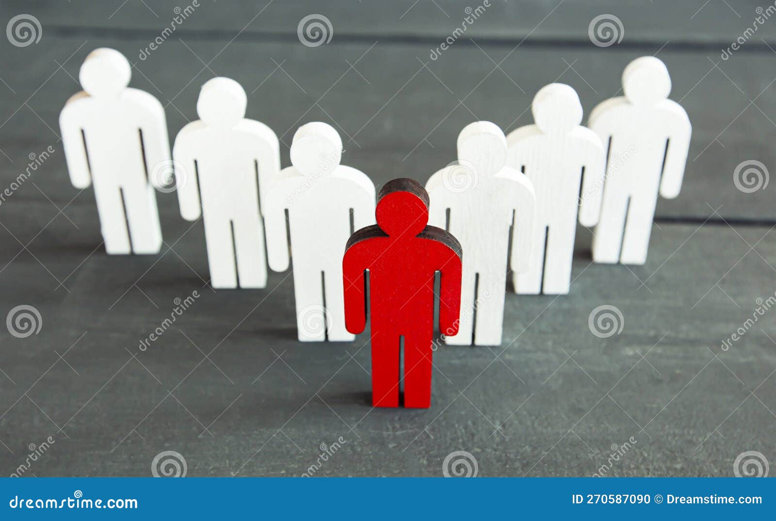 Two Types of Wooden Persons on the Wooden Table Stock Photo - Image of ...