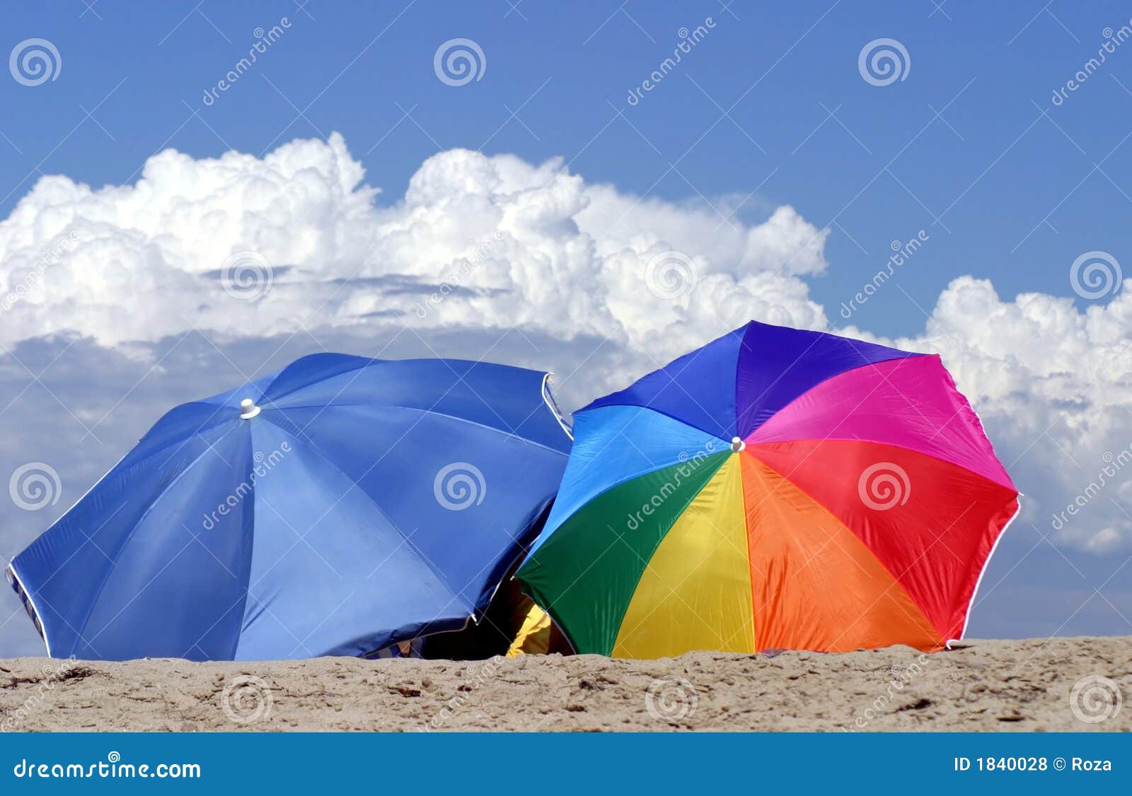 Two umbrellas stock photo. Image of clouds, ocean, orange - 1840028
