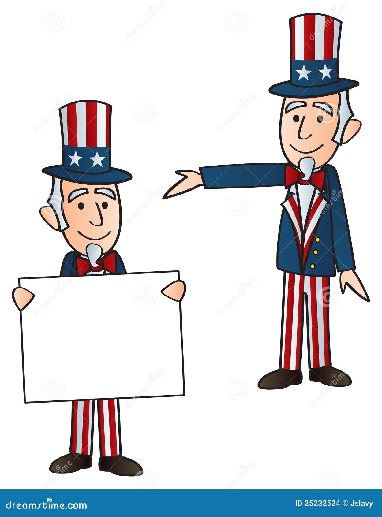 Two Uncle Sam stock vector. Illustration of character - 25232524