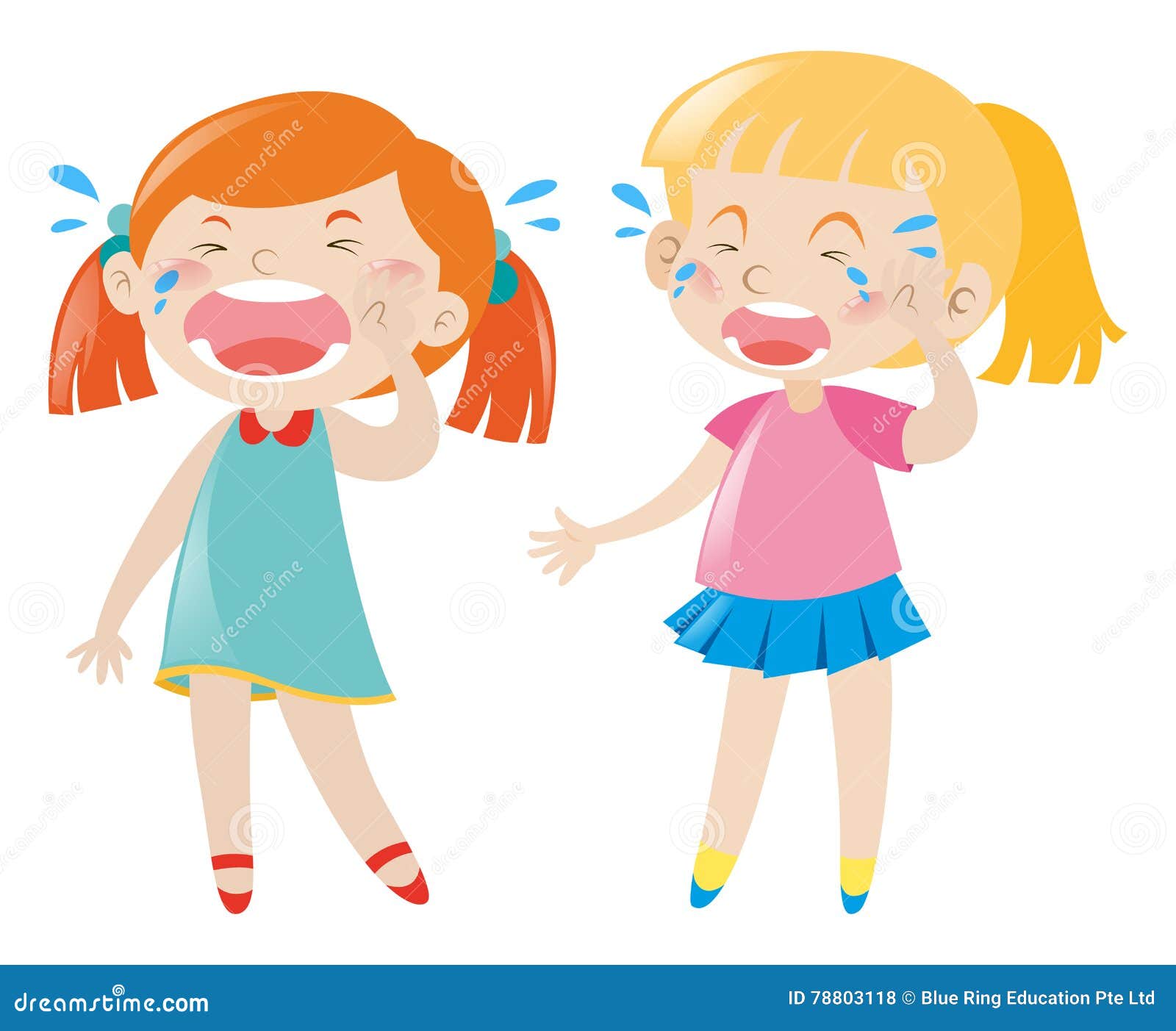 Two People Crying Together Clipart