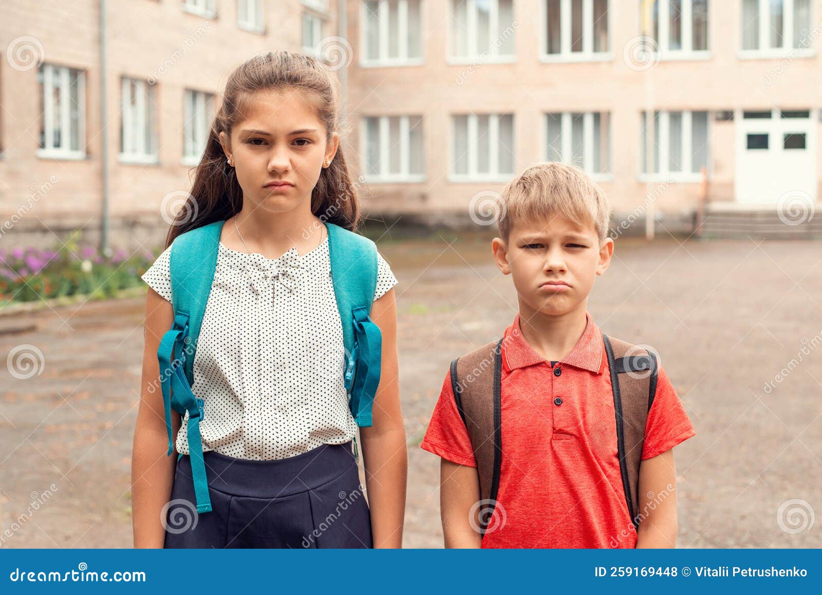Unhappy Stressed Upset School Learners Stock Photo - Image of little ...
