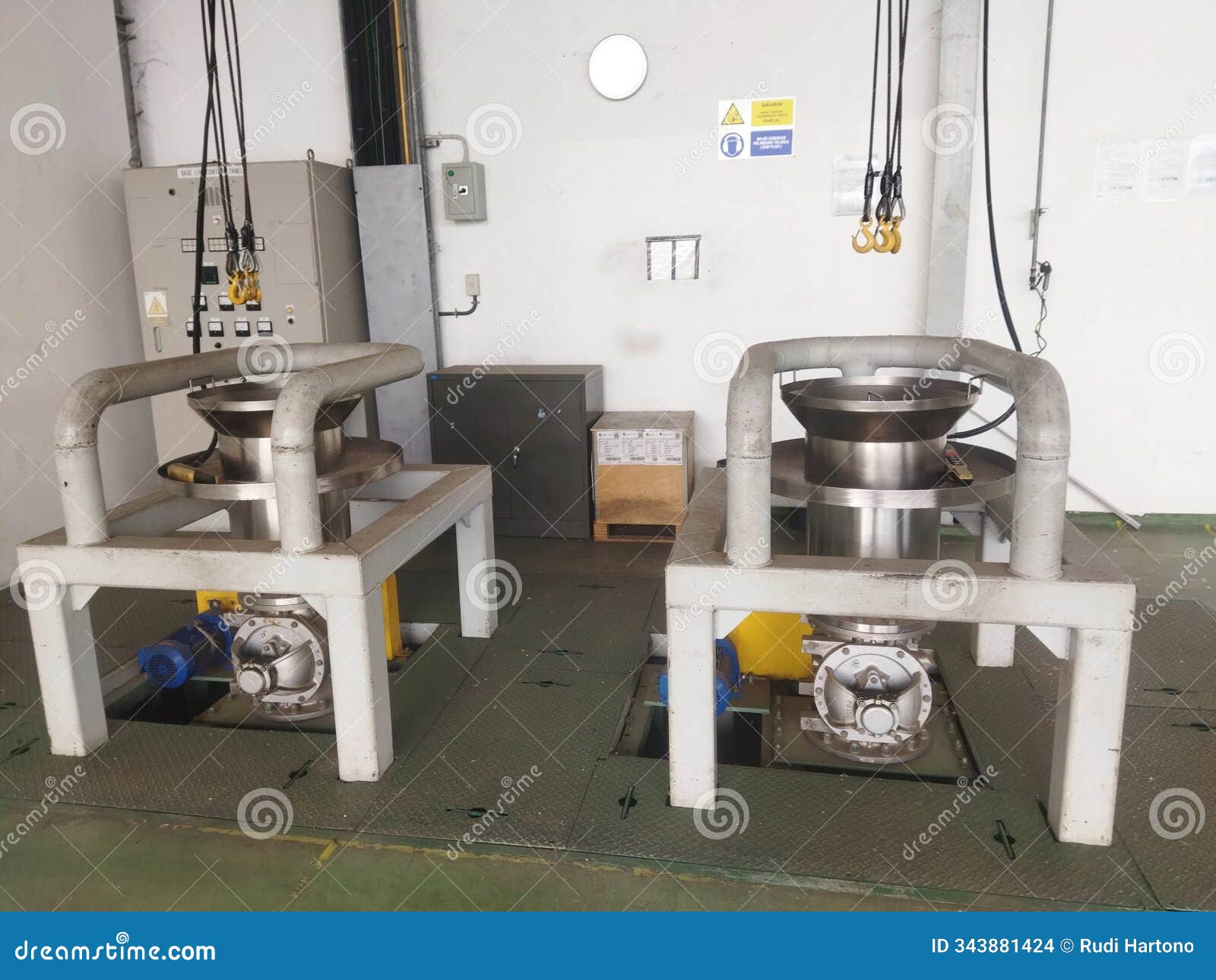 Two Units of Material Pouring Equipment for Production Stock Photo ...