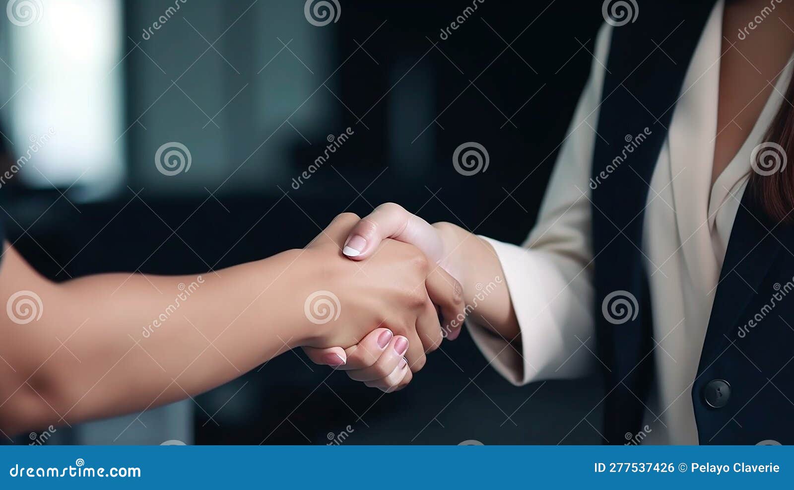Two Unrecognizable People Shaking Hands. Generative AI Stock ...