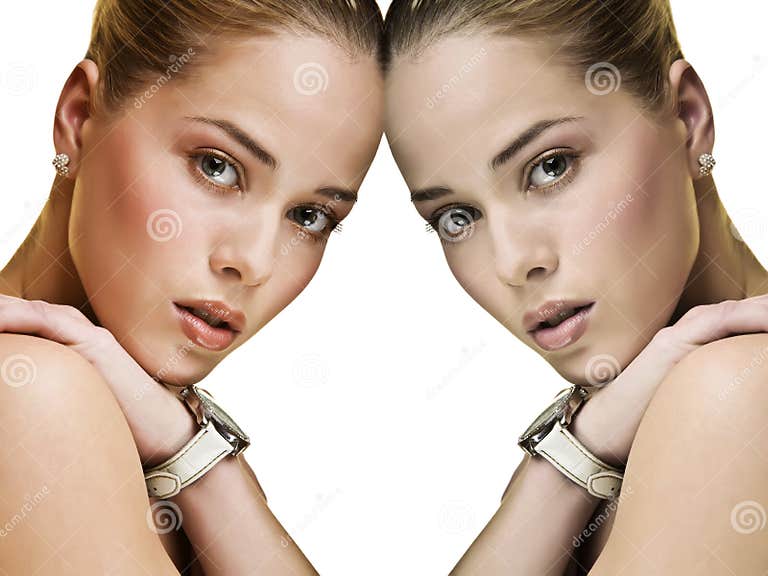 Two up stock image. Image of female, abstract, beauty - 5999479