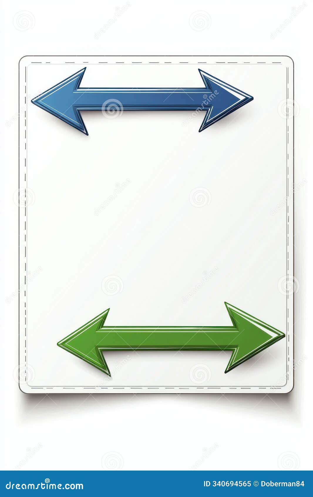 Two Upward-pointing Arrows in Blue and Green Symbolizing Progress and ...