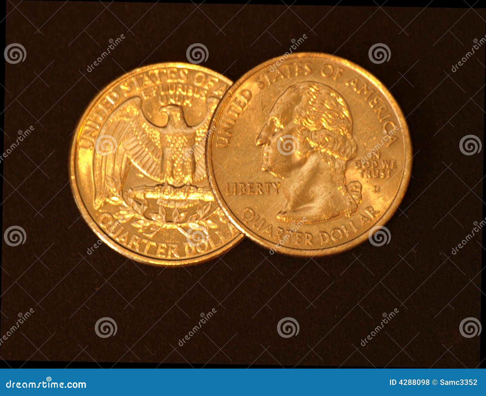 Two US quarters stock photo. Image of money, quarters - 4288098