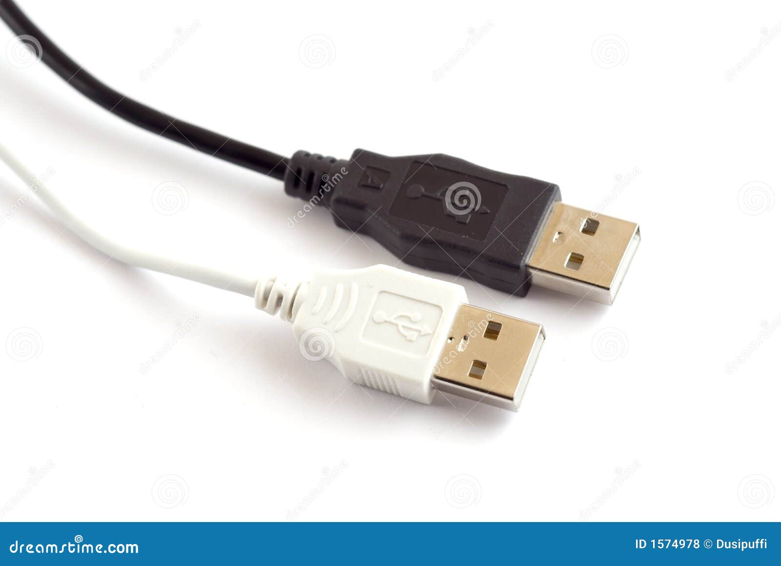 Two USB cables stock photo. Image of macro, media, closeup - 1574978