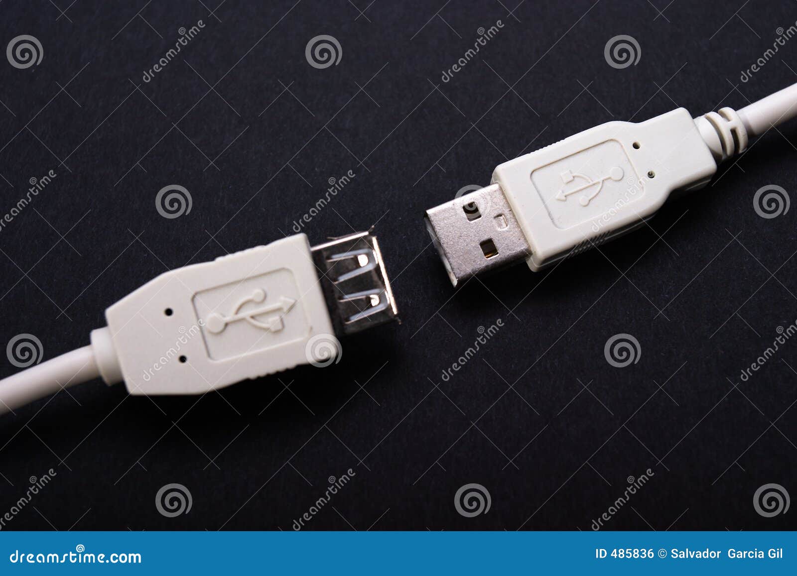 Two USB connectors stock photo. Image of periphals, data - 485836