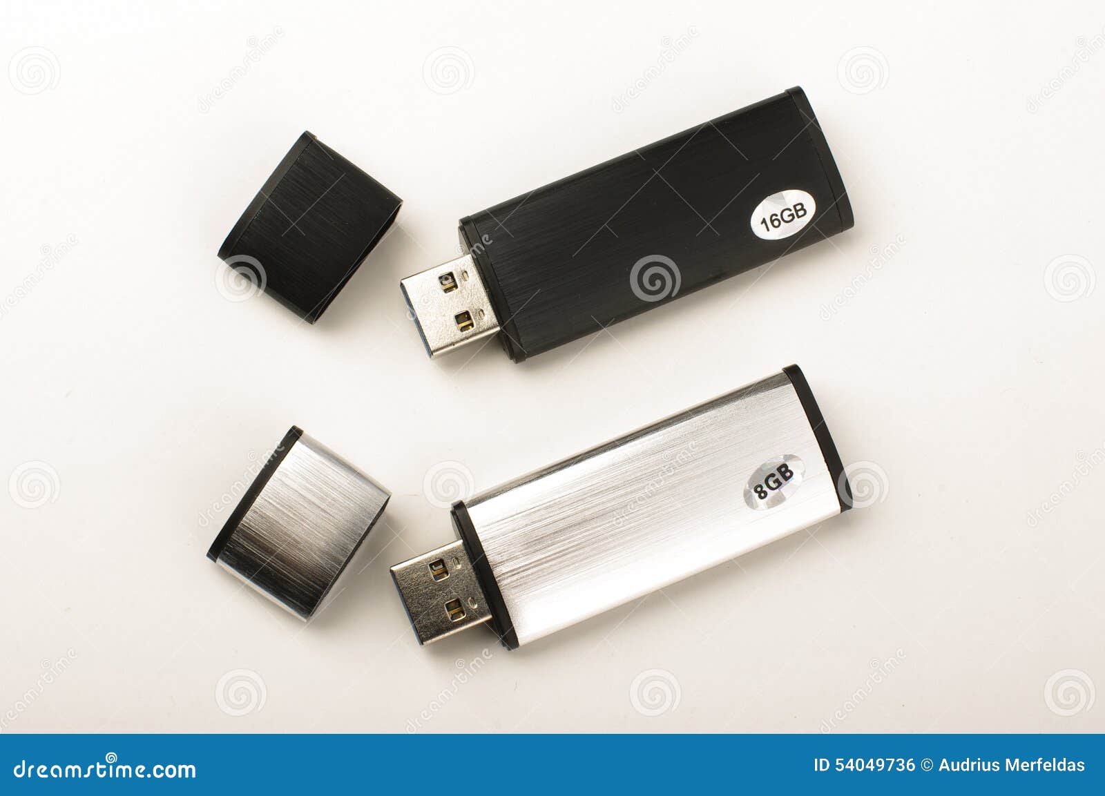 Two USB Pen Drives Isolated on the Bright Background Stock Photo ...
