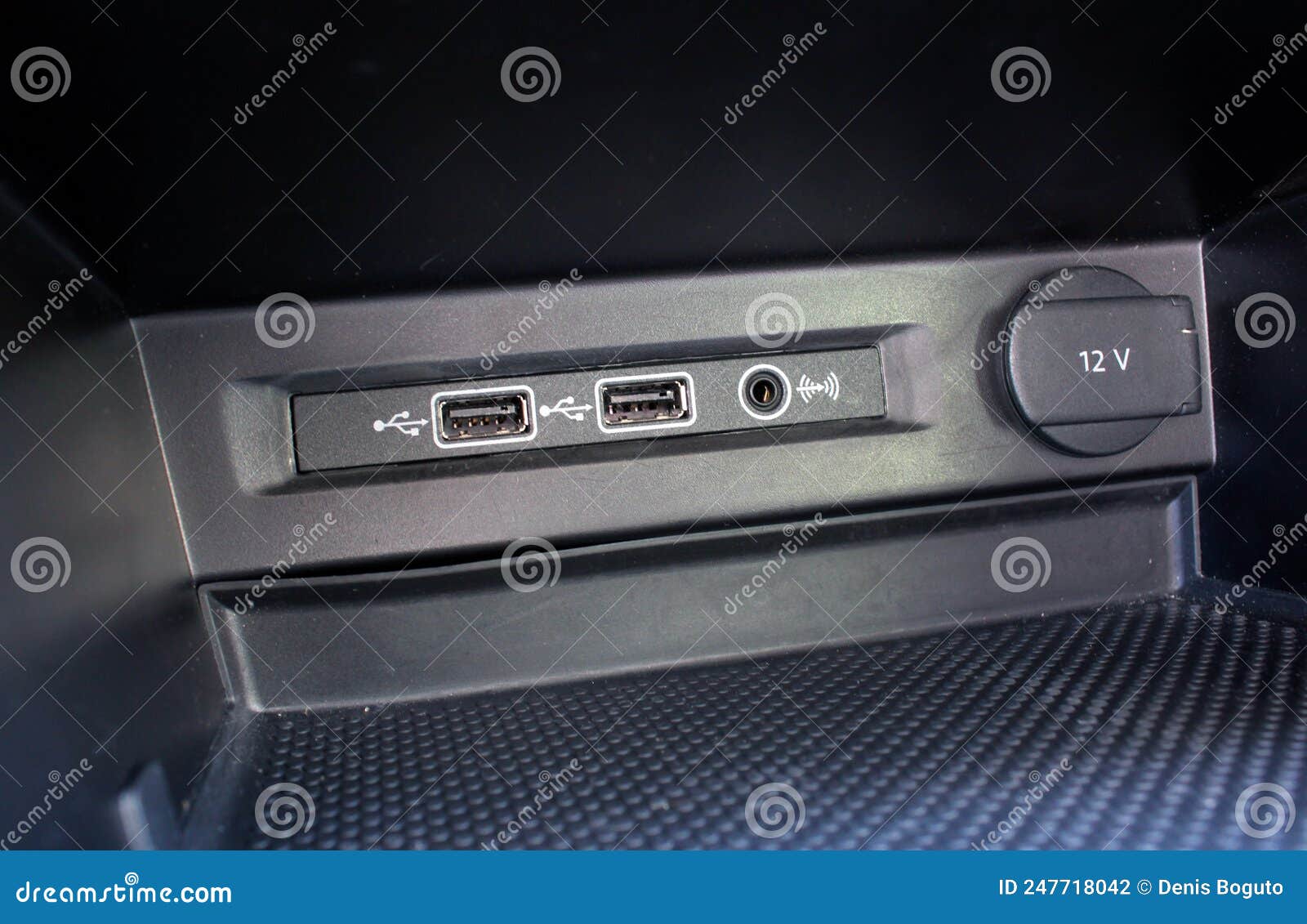 Two USB Port in the Car Panel. Car Usb Socket Stock Photo - Image of ...