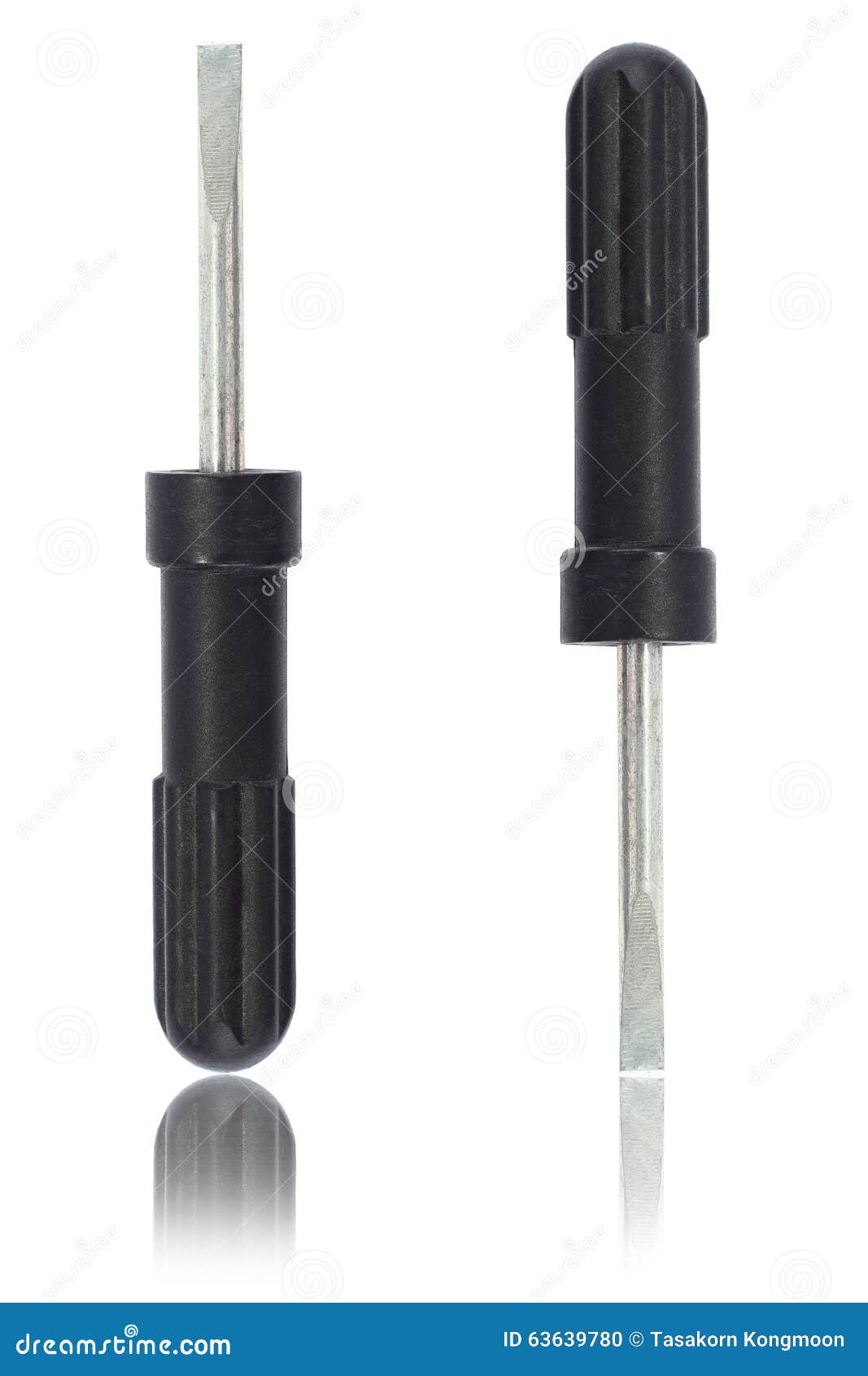 Two Used Screwdrivers Isolated on White Stock Photo - Image of close ...