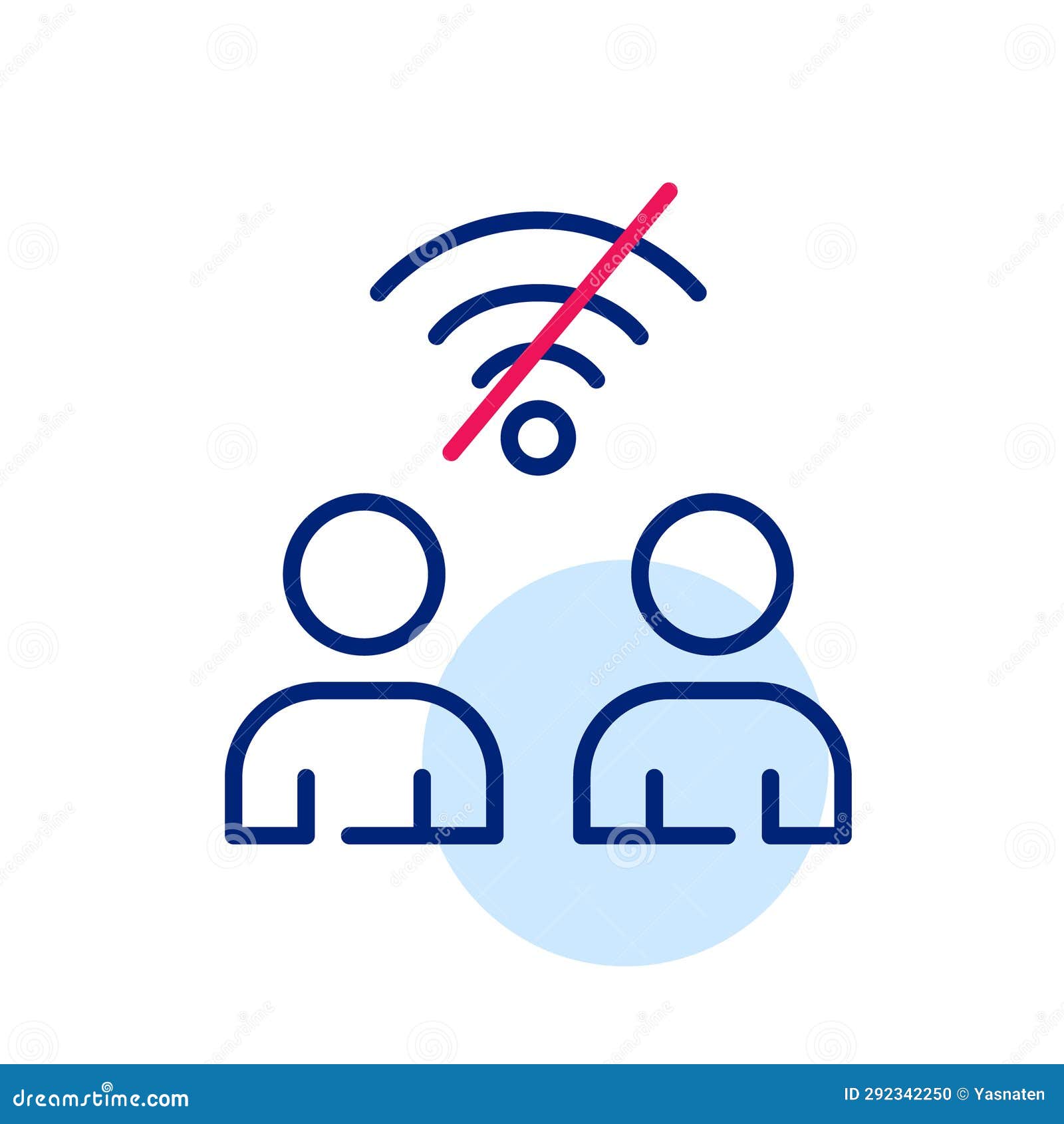 Two Users Having No Wifi Connection. Pixel Perfect Icon Stock Vector ...